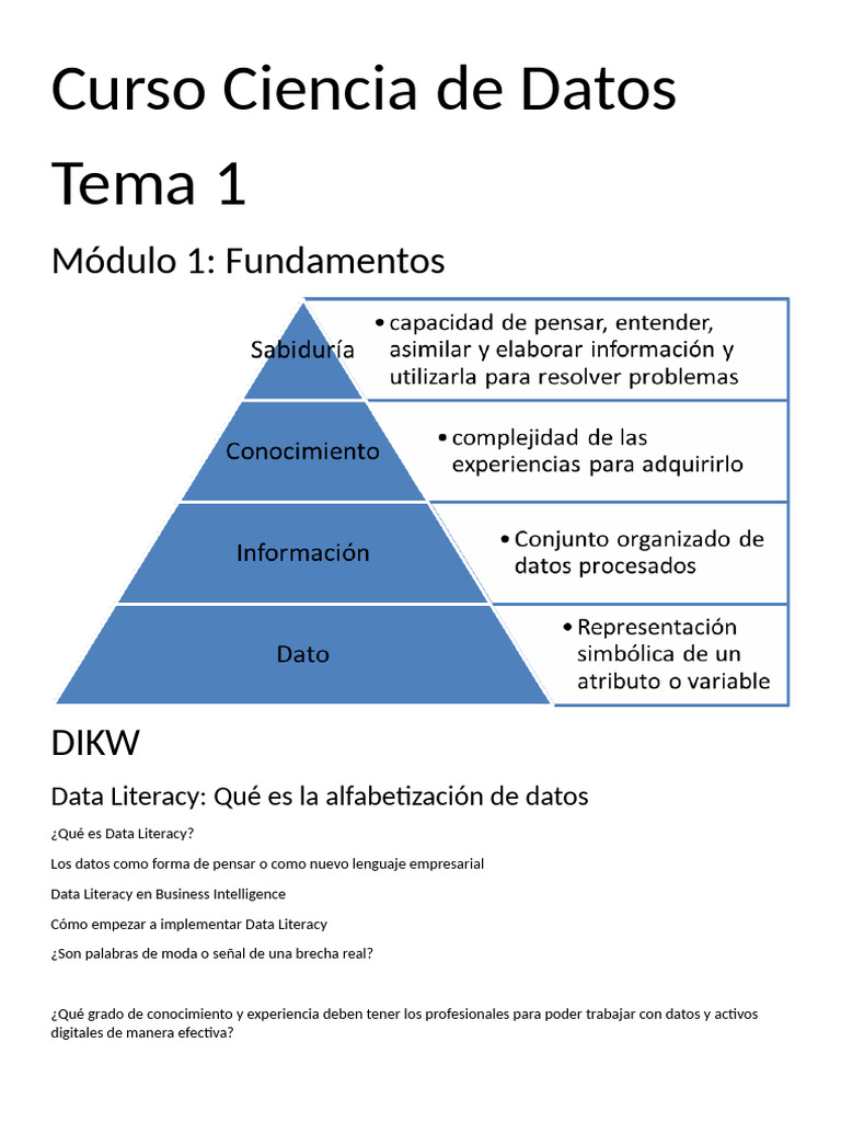 Curso Ciencia de Datos | PDF