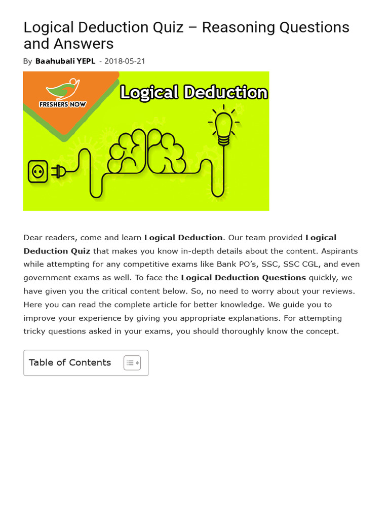 Reasoning | PDF | Deductive Reasoning | Reason