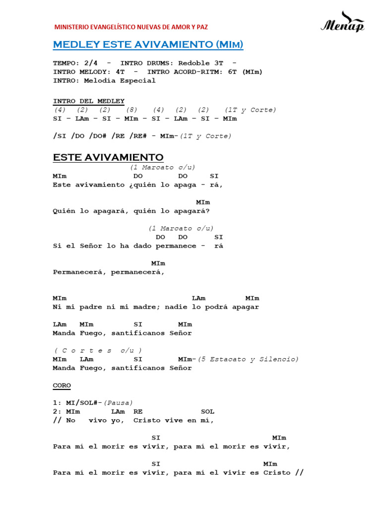 Midley Este Avivamiento (Acordes) | PDF