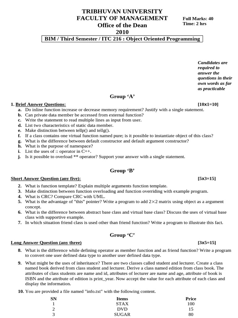 Object Oriented Programming | PDF