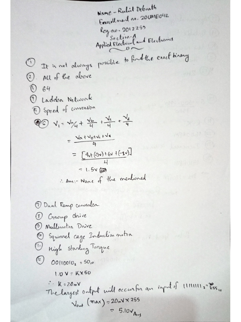 applied electrical end term | PDF