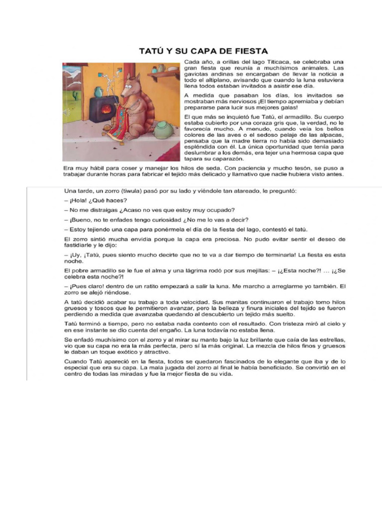 Tatú y Su Traje de Fiesta | PDF