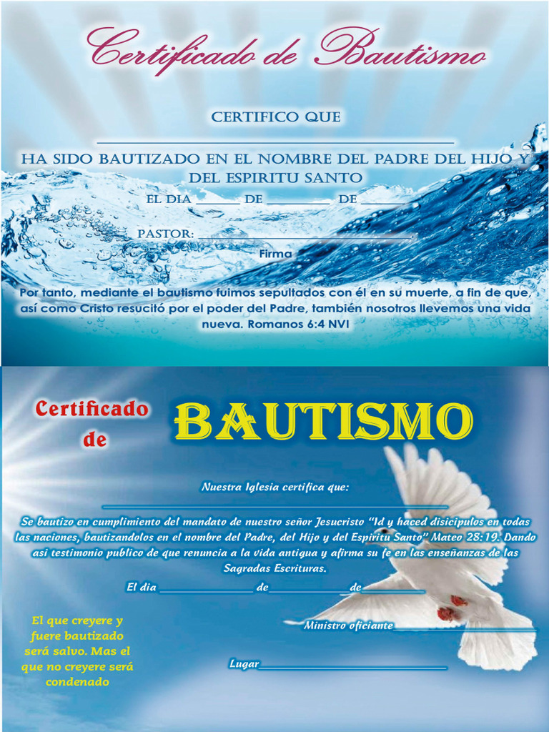 Certificado Bautizo | PDF