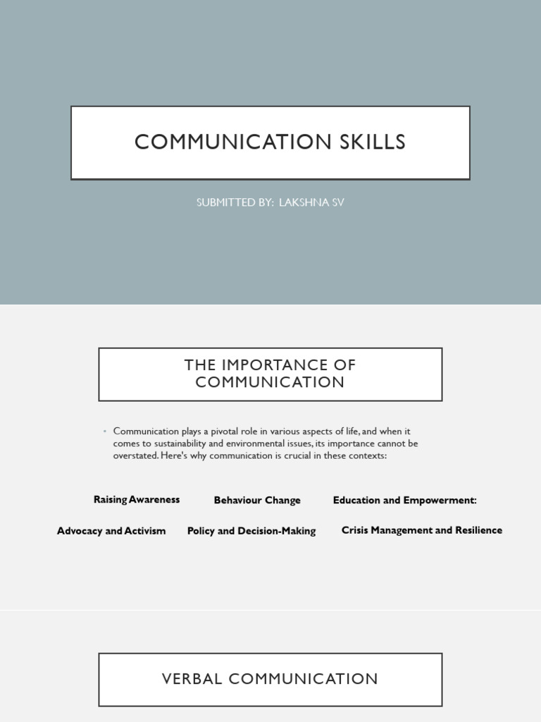 COMMUNICATION SKILLS | PDF