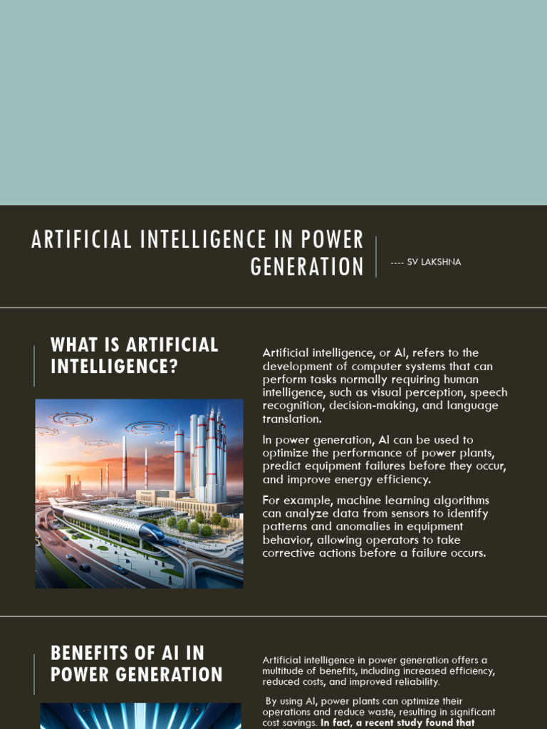 AI in power generation 1 | PDF