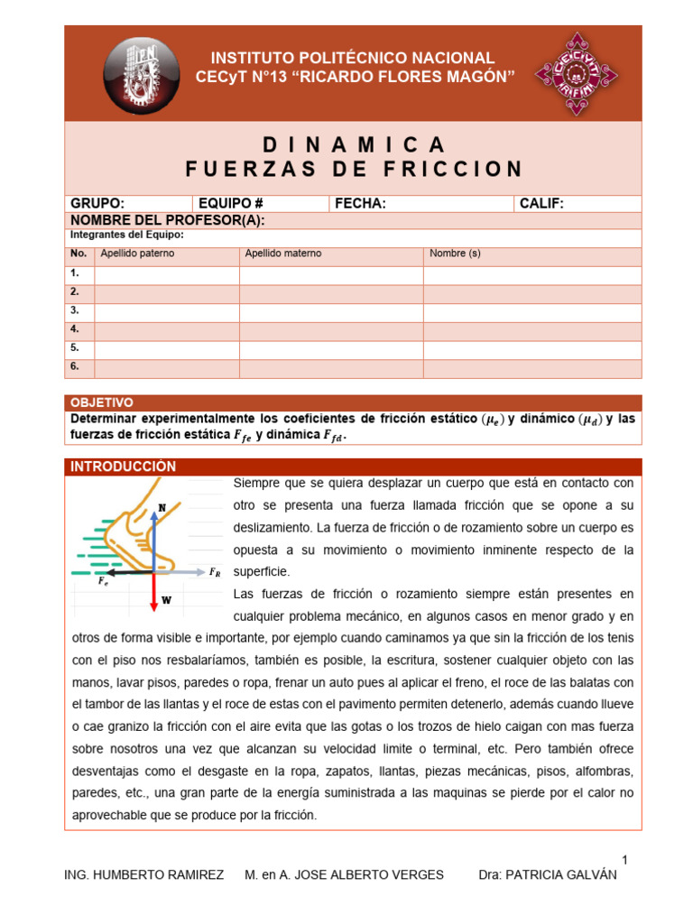 Practica 5 Friccion Ing HRG | PDF