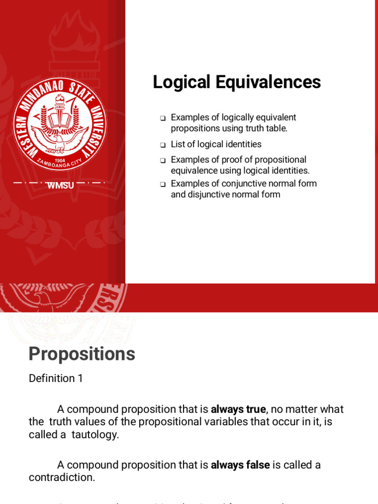 DS - Logical Equivalences | PDF