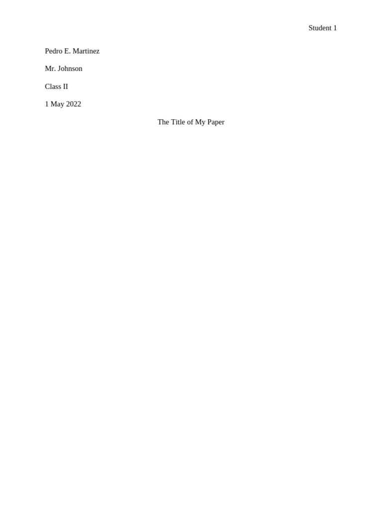 MLA Format Template 9th | PDF