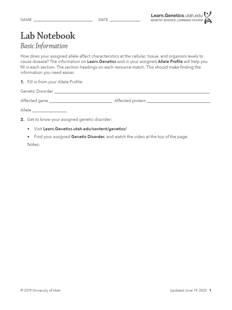 Williams Lab Notebook | PDF