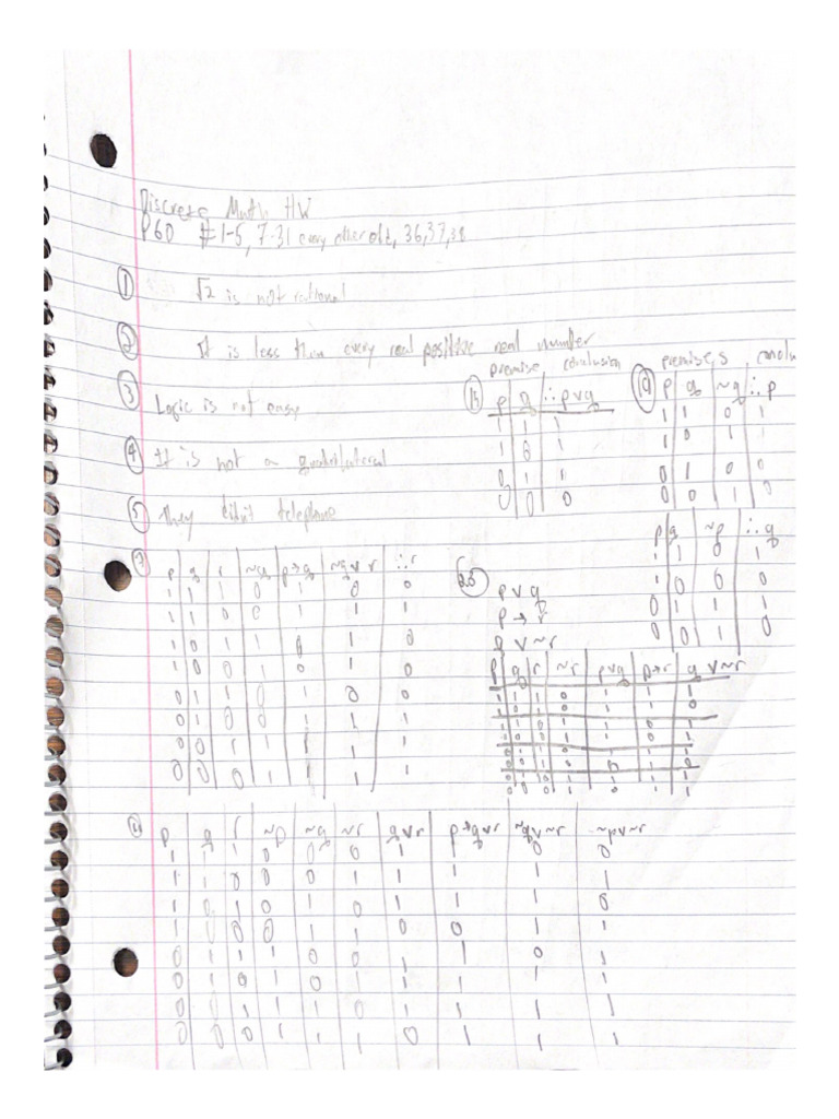 Discrete Math HW 4-6 | PDF