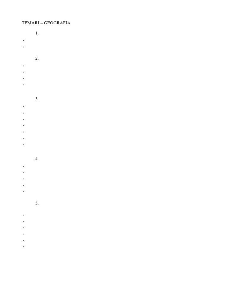 Temari Geografia | PDF