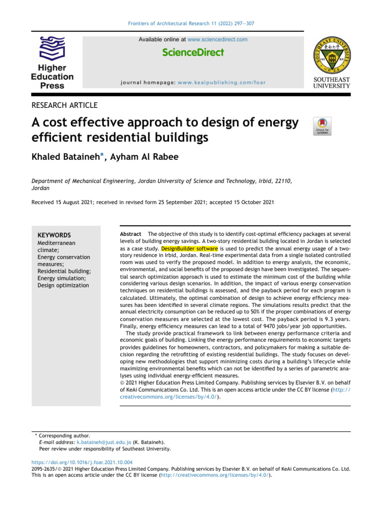 3 - A Cost Effective Approach To Design of Energy | PDF