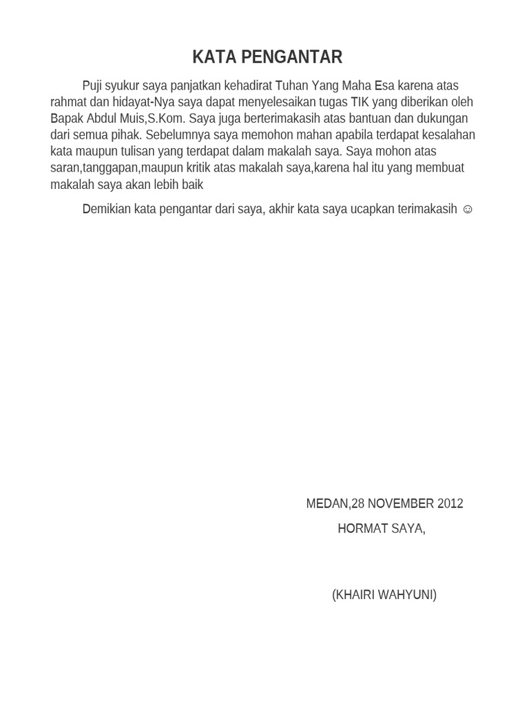 Kata Pengantar | PDF