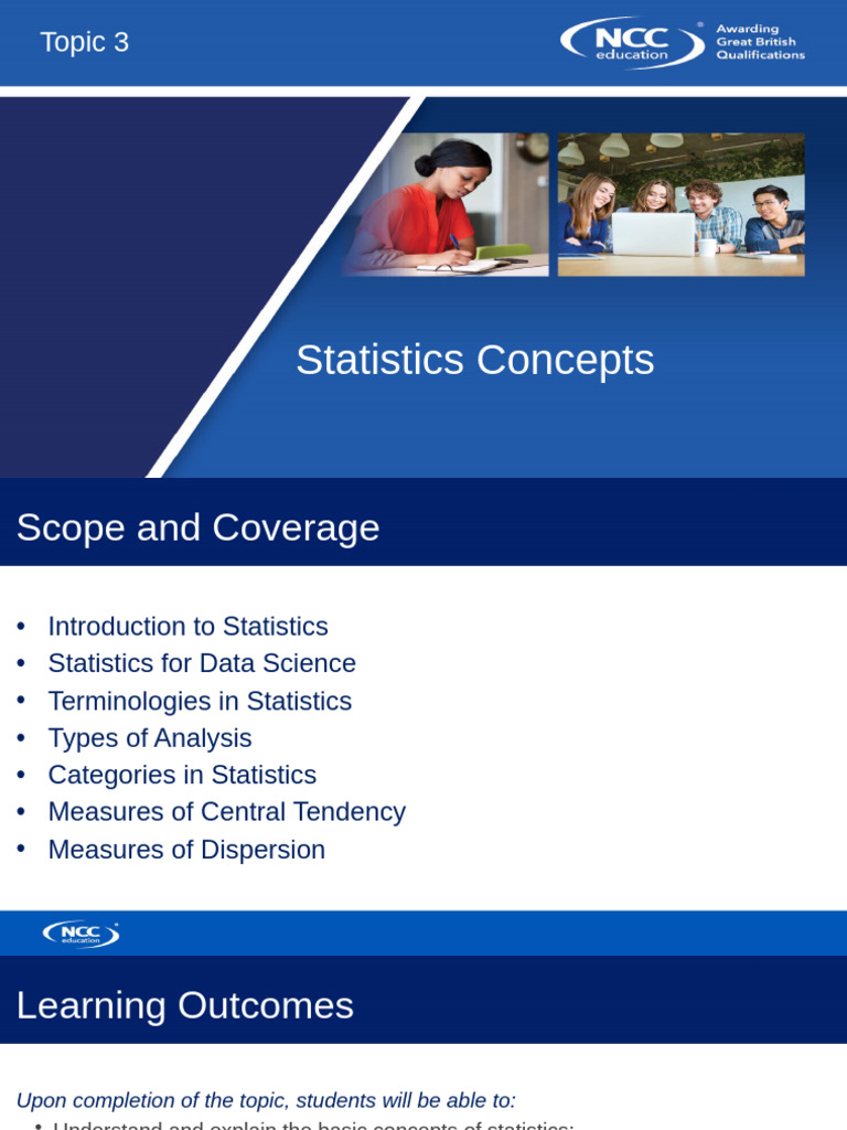 Topic 3 - Statistics Concepts | PDF