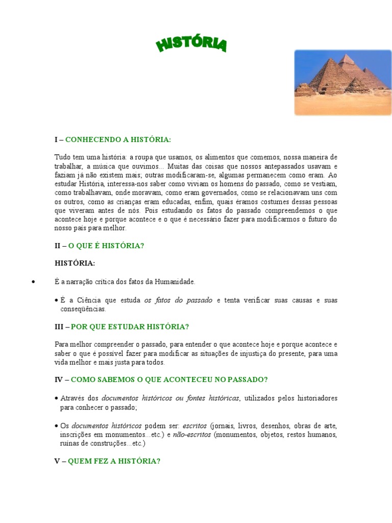 Apostila de História - Introdução - EJA - 2010 | PDF | Anno Domini | Ano