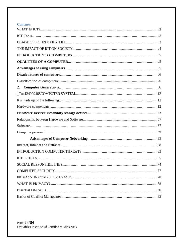 Ict Theory Notes Pdf