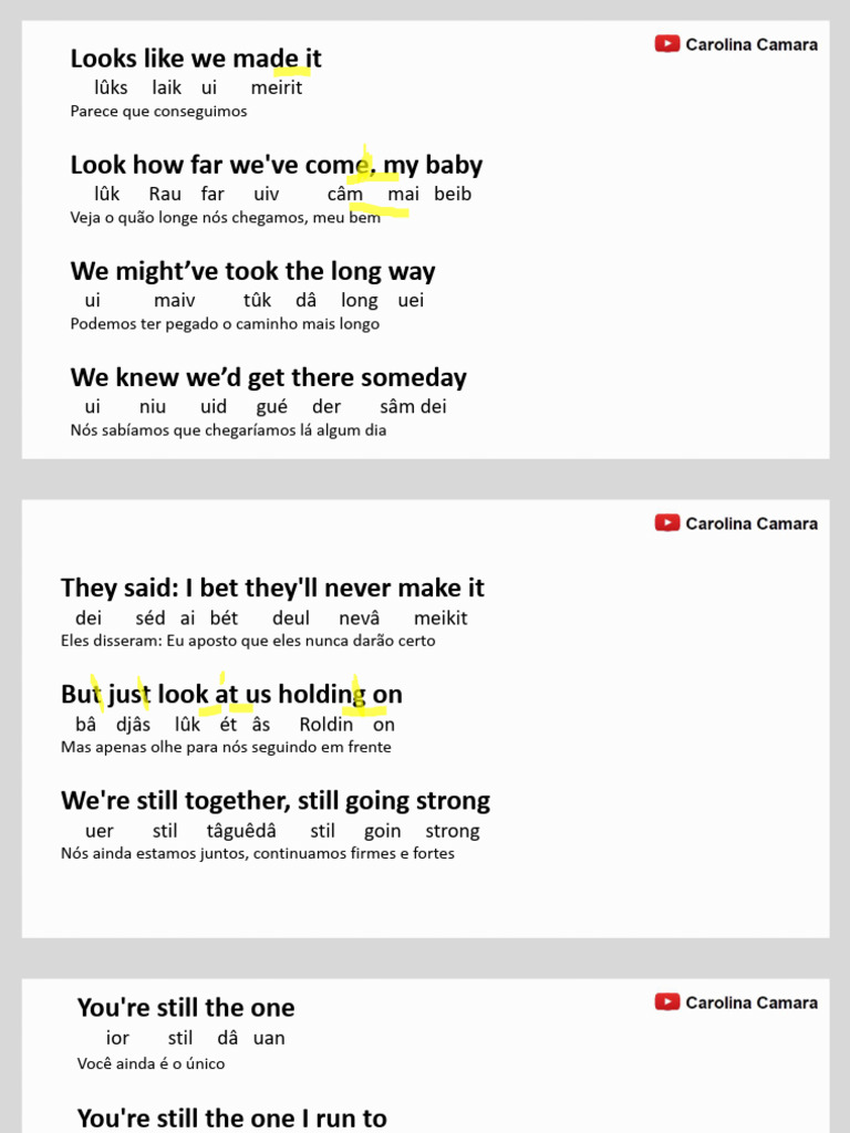 You're Still The One | PDF