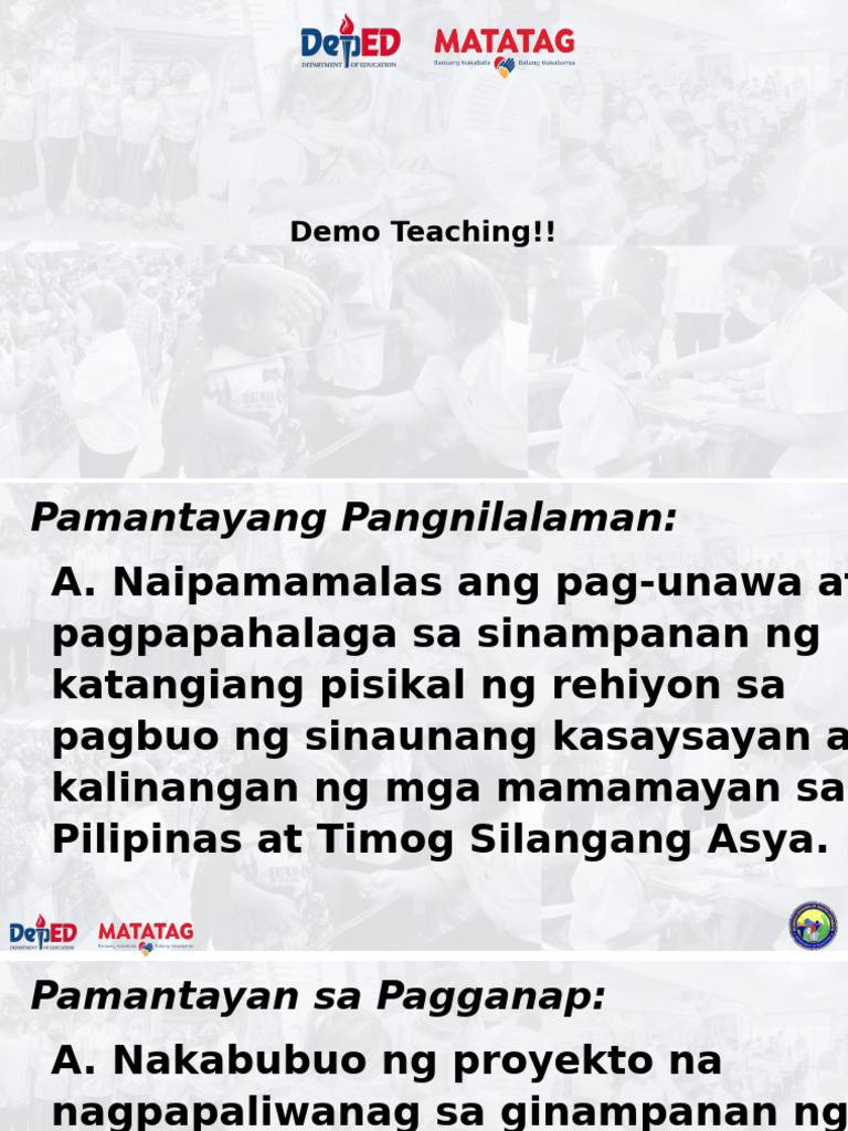 Demo Matatag New | PDF