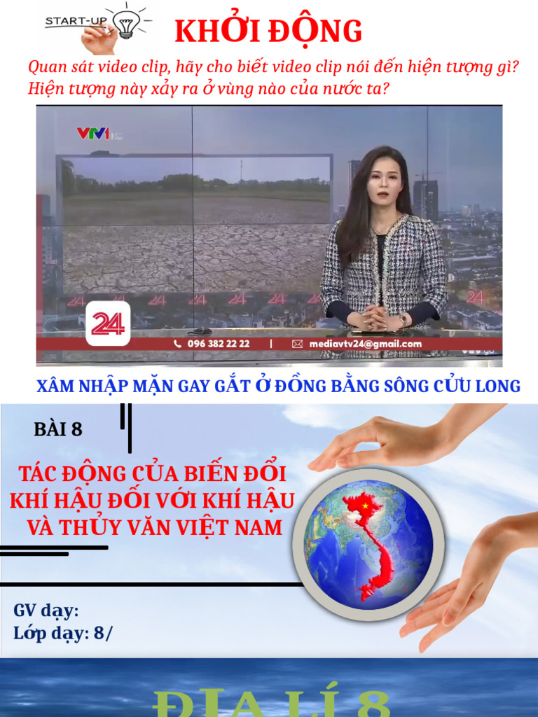 BÀI 8 TÁC ĐỘNG CỦA BIẾN ĐỔI KHÍ HẬU ĐỐI VỚI KHÍ HẬU VÀ THỦY VĂN VIỆT NAM | PDF