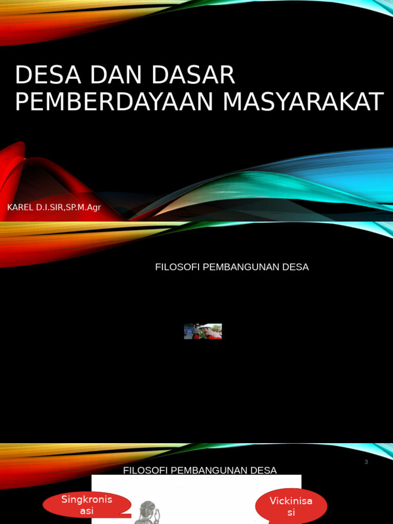 Desa Dan Dasar Pemberdayaan Masyarakat | PDF