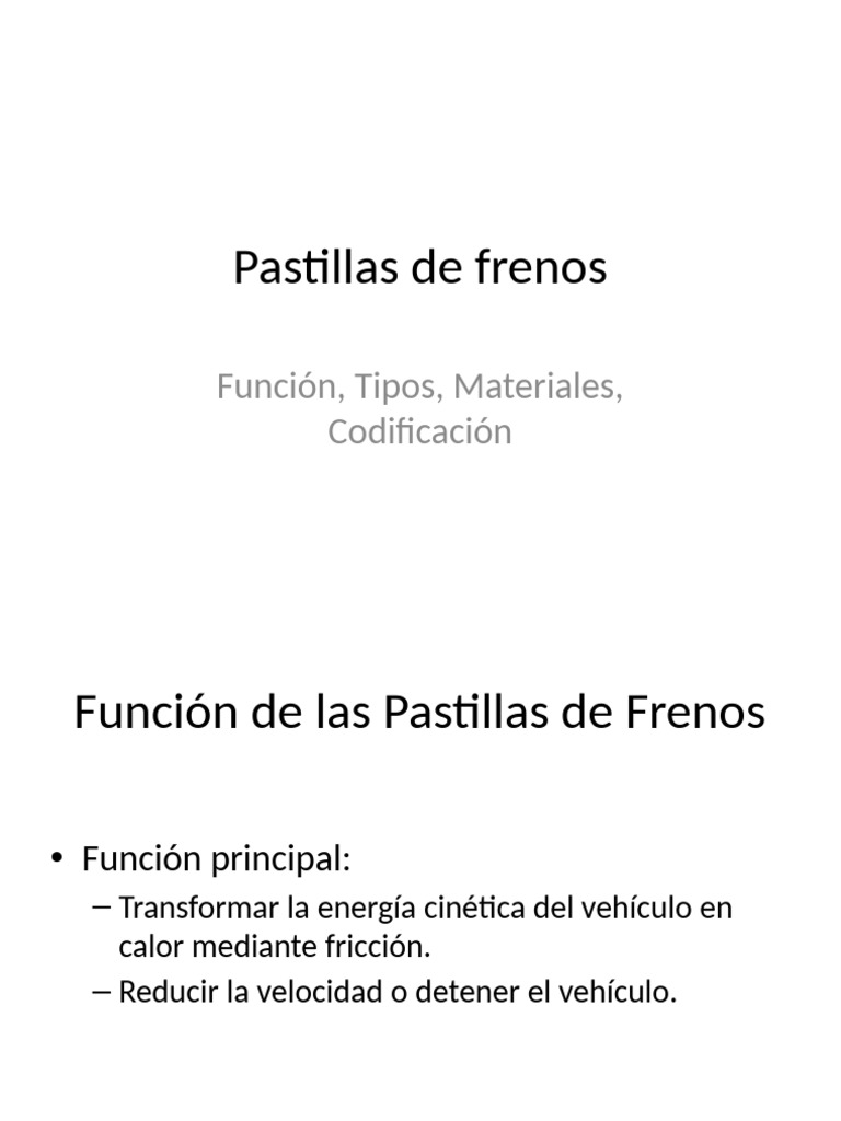 Pastillas de Frenos | PDF