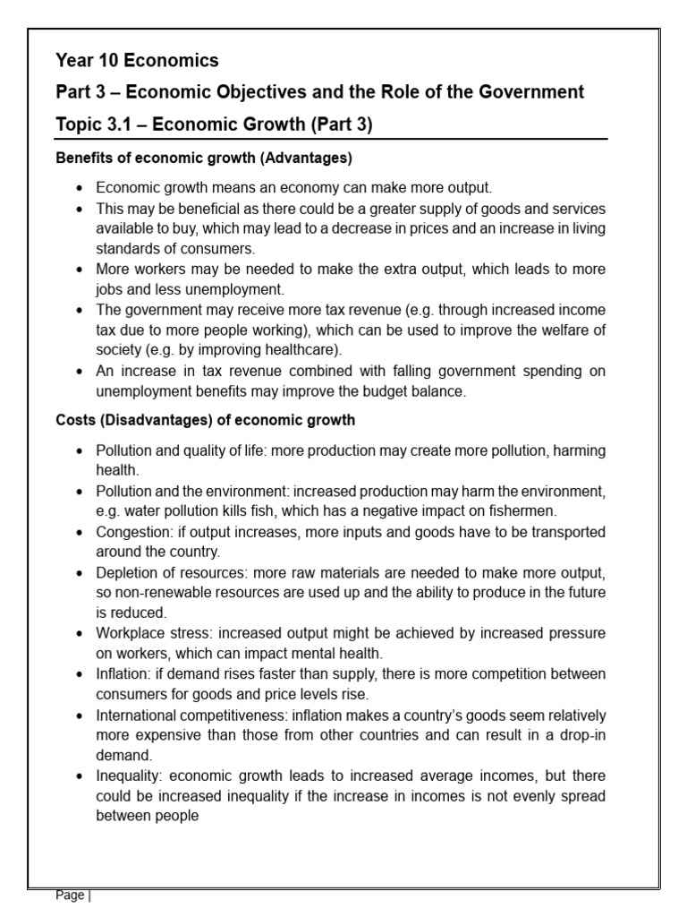 Economic Growth - PART 3 | PDF | Economic Growth | Economics