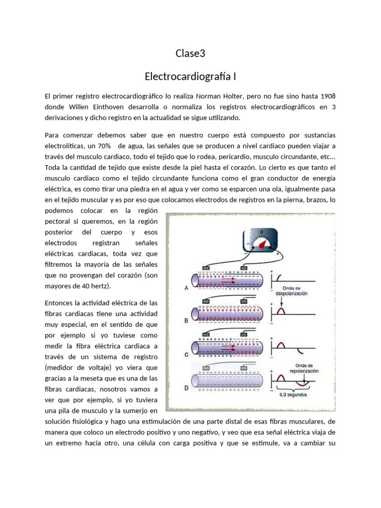 Clase3 Electrocardiografia1 | PDF