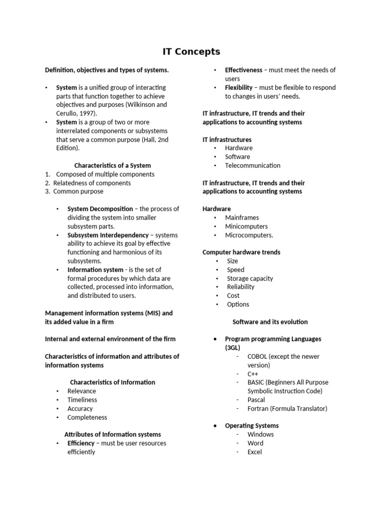 IT Concepts | PDF