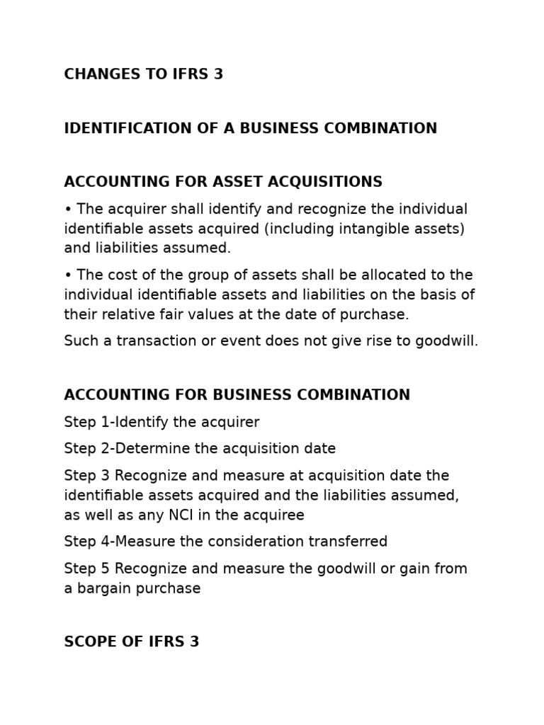 Changes To Ifrs 3 | PDF