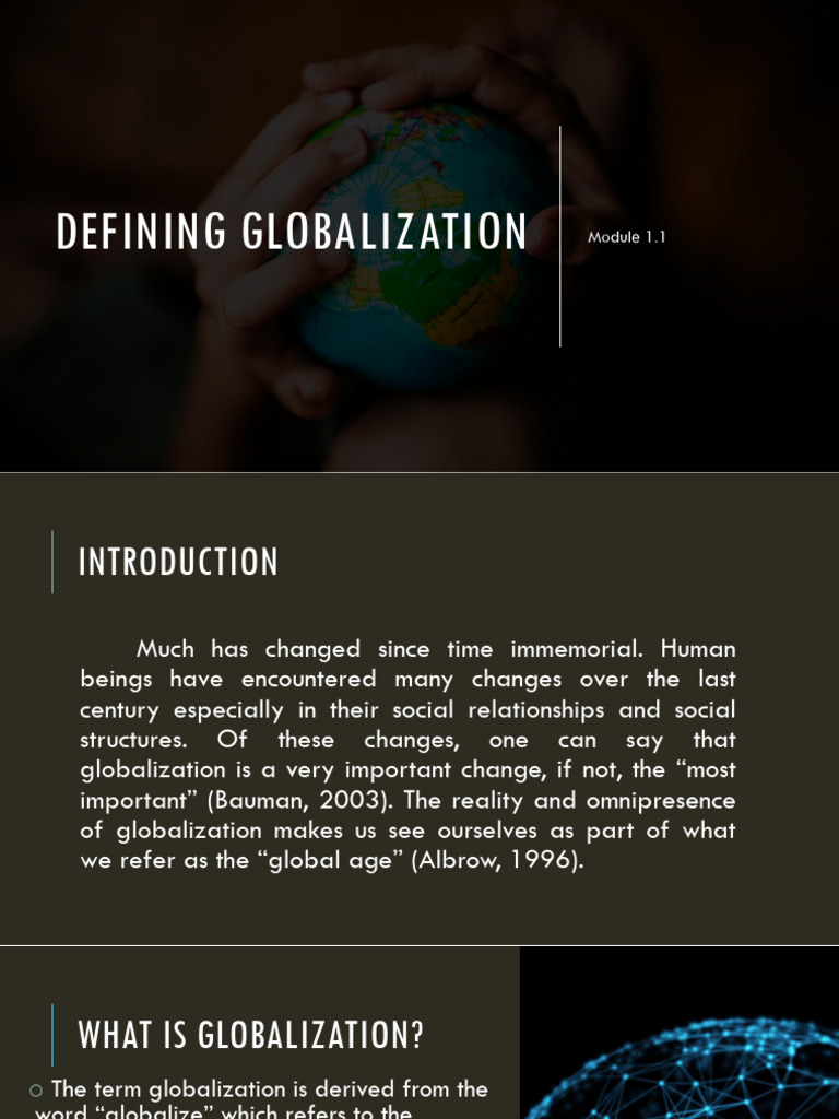 Defining Globalization | PDF