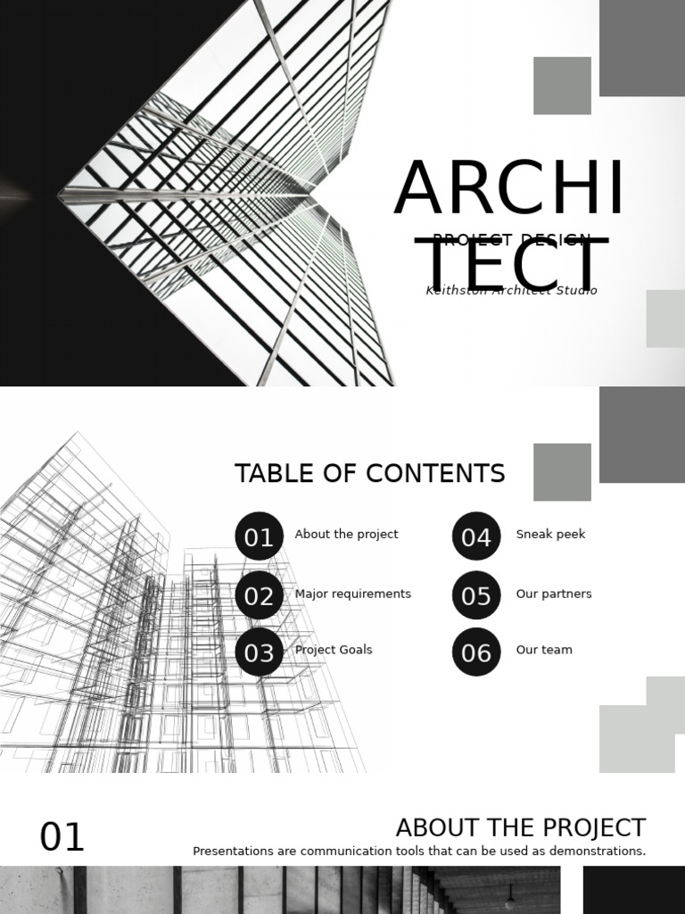 Black and White Architect Project Design Presentation | PDF