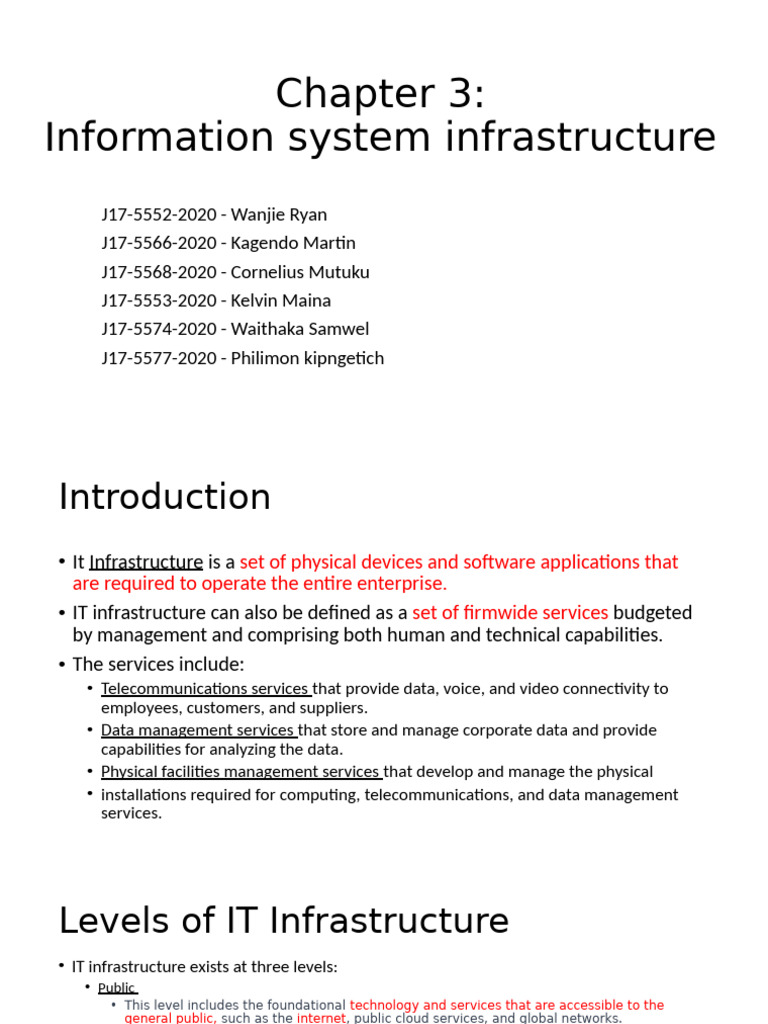 Information system infrastructure | PDF