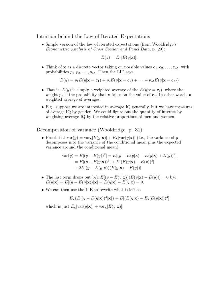 Law Of Iterated Expectation Pdf