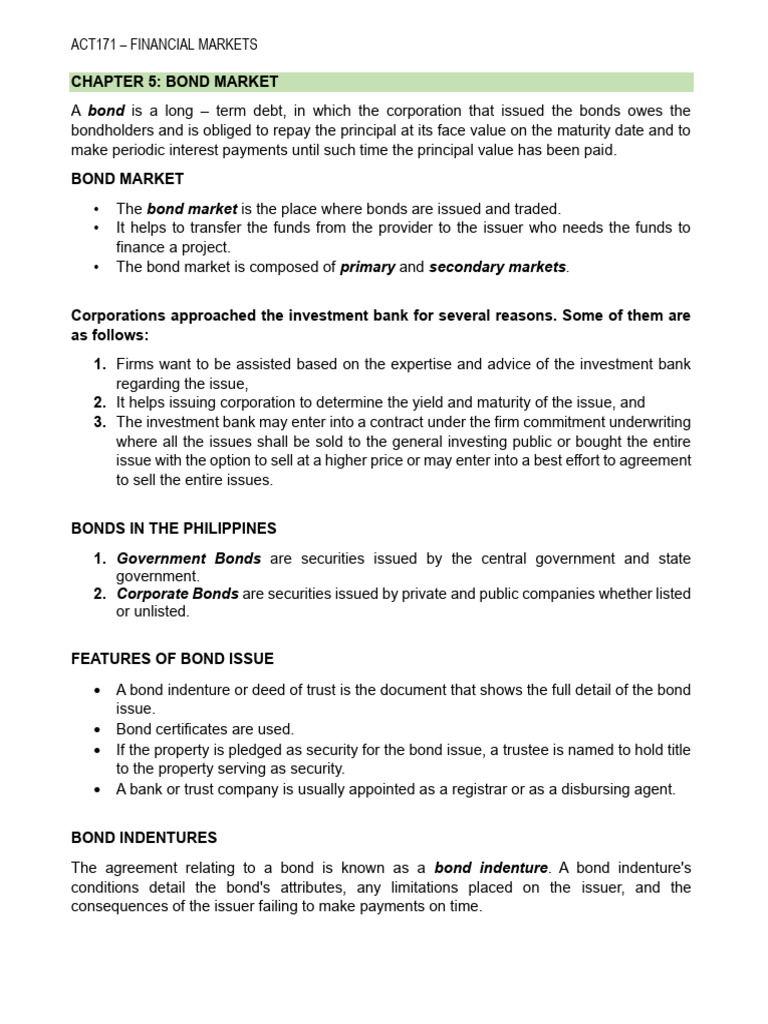 CHAPTER-5-BOND-MARKET (1) | PDF