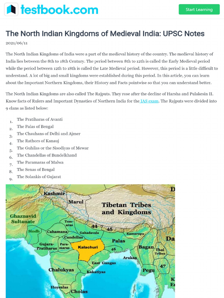The North Indian Kingdoms 98660891 | PDF