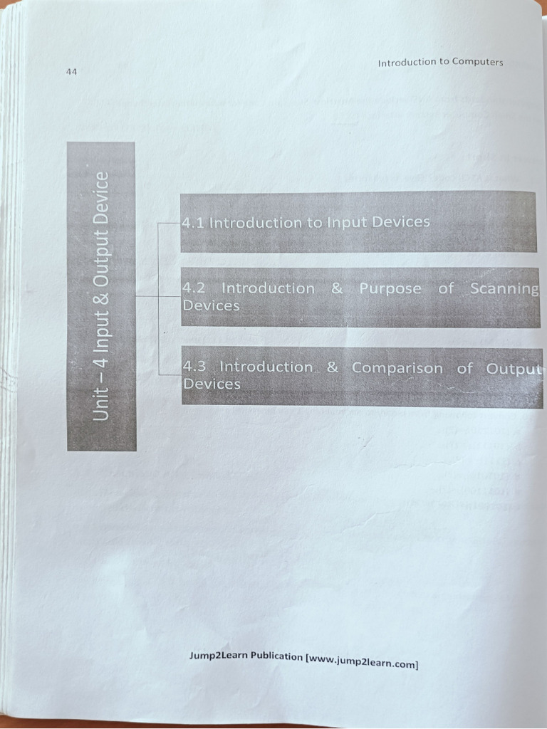 BCA IC Ch - 4 Input & Output Device | PDF