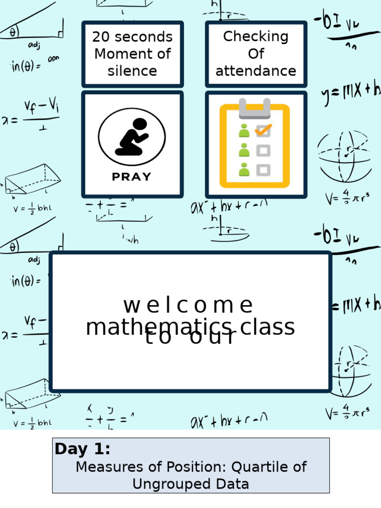 Q4 - Measures of Position (Quartiles Deciles Percentiles of Ungrouped ...