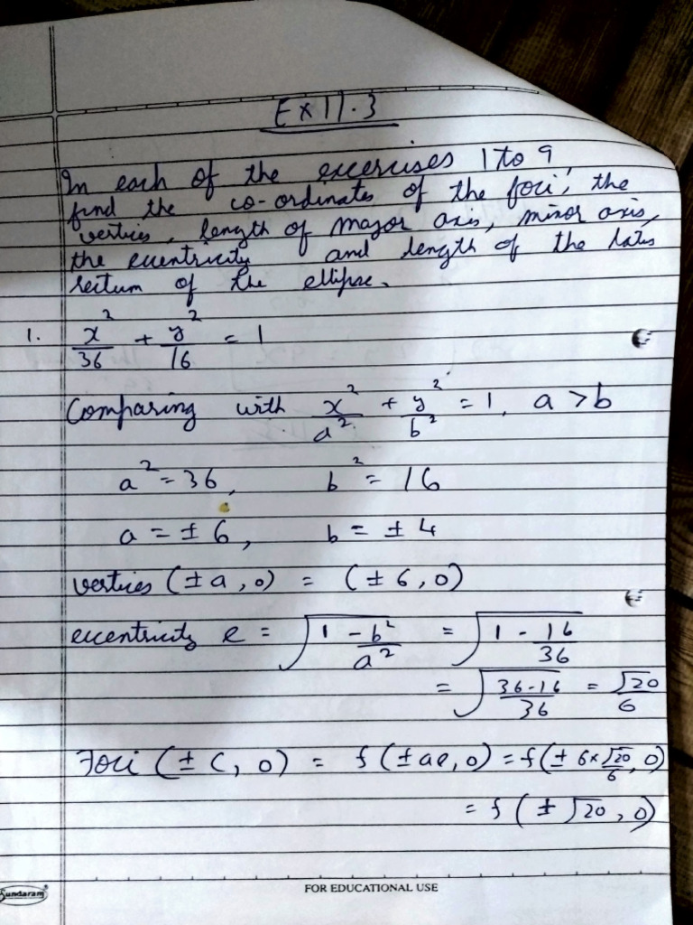E041 - Conic Sections - 3 | PDF