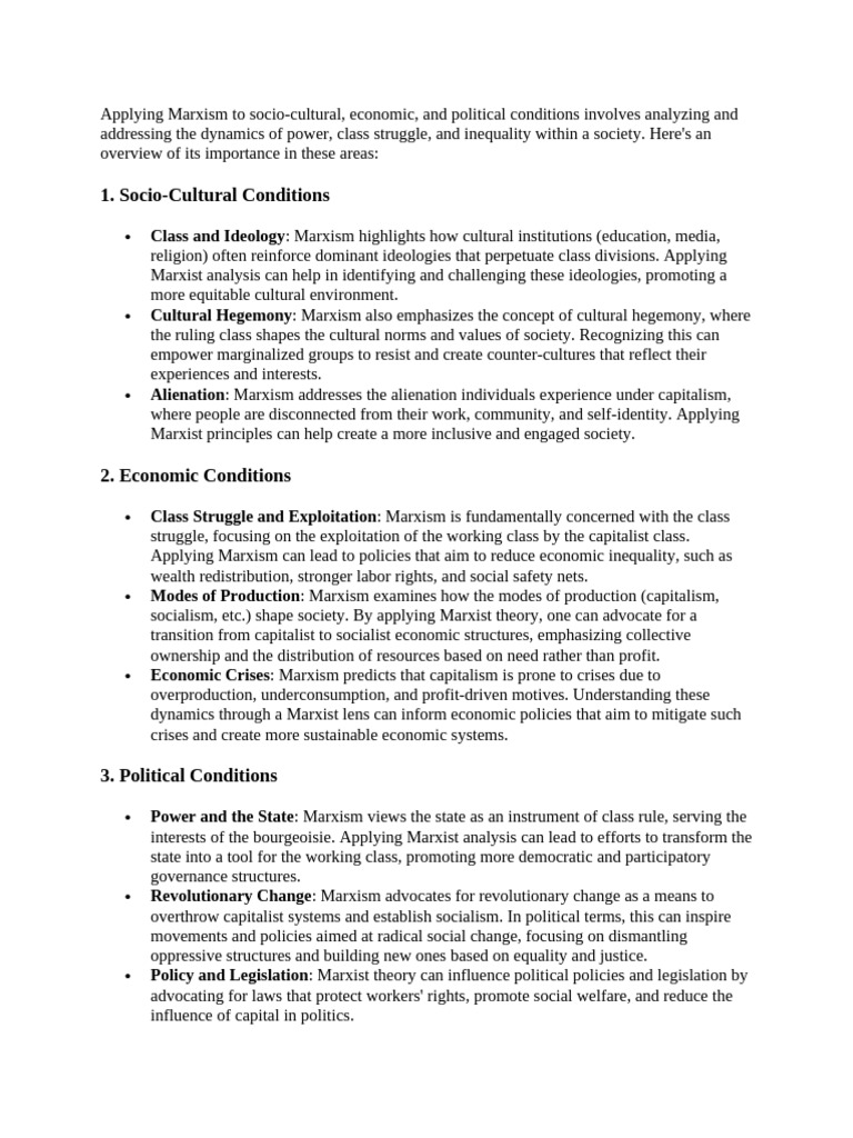 Applying Marxism | PDF