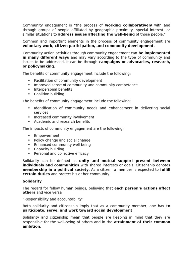 Community Engagement | PDF