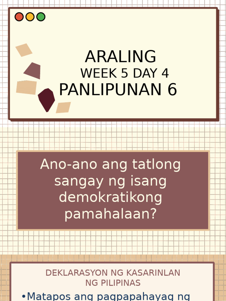 Ap 6 Week 5 Day 4 | PDF | Philippines