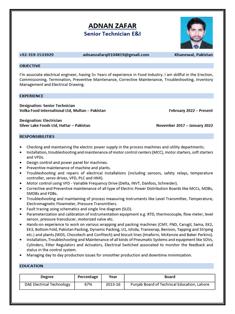 Adnan Zafar - CV | PDF