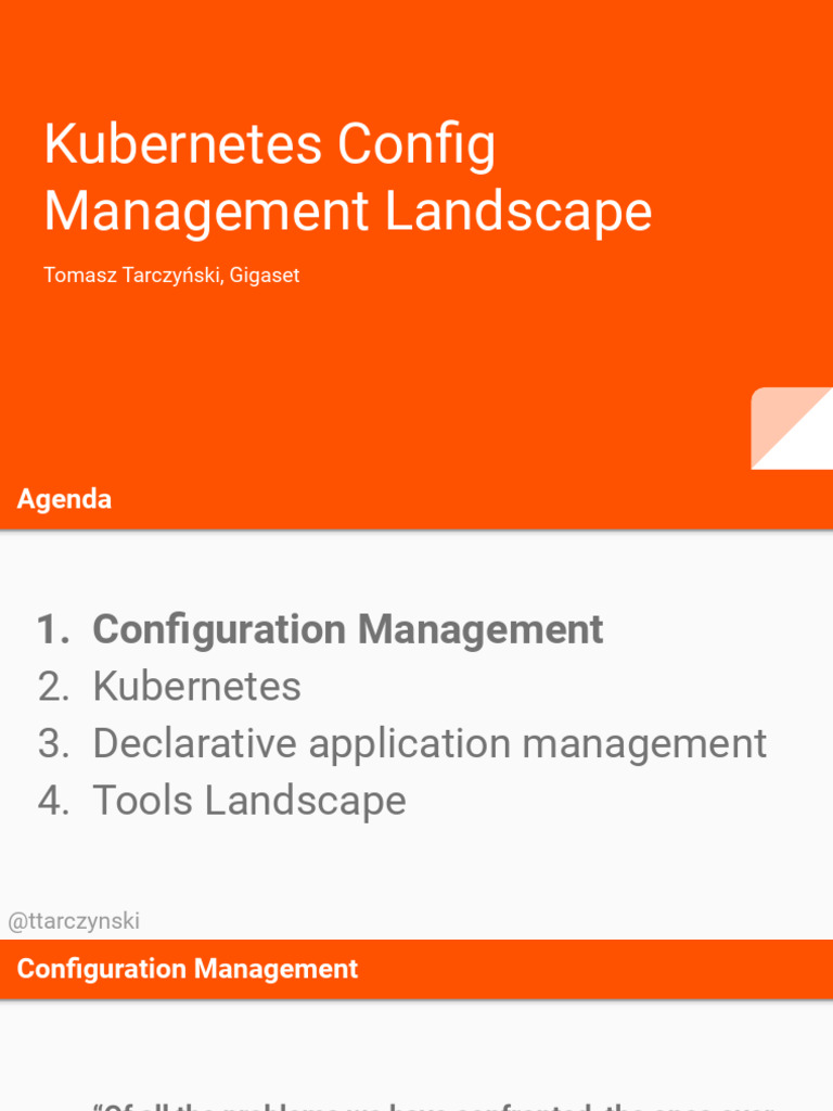2021 02 Kubernetes Config Management Landscape | PDF