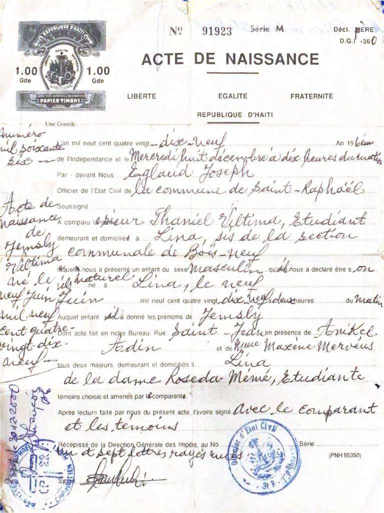Acte de Naissance | PDF
