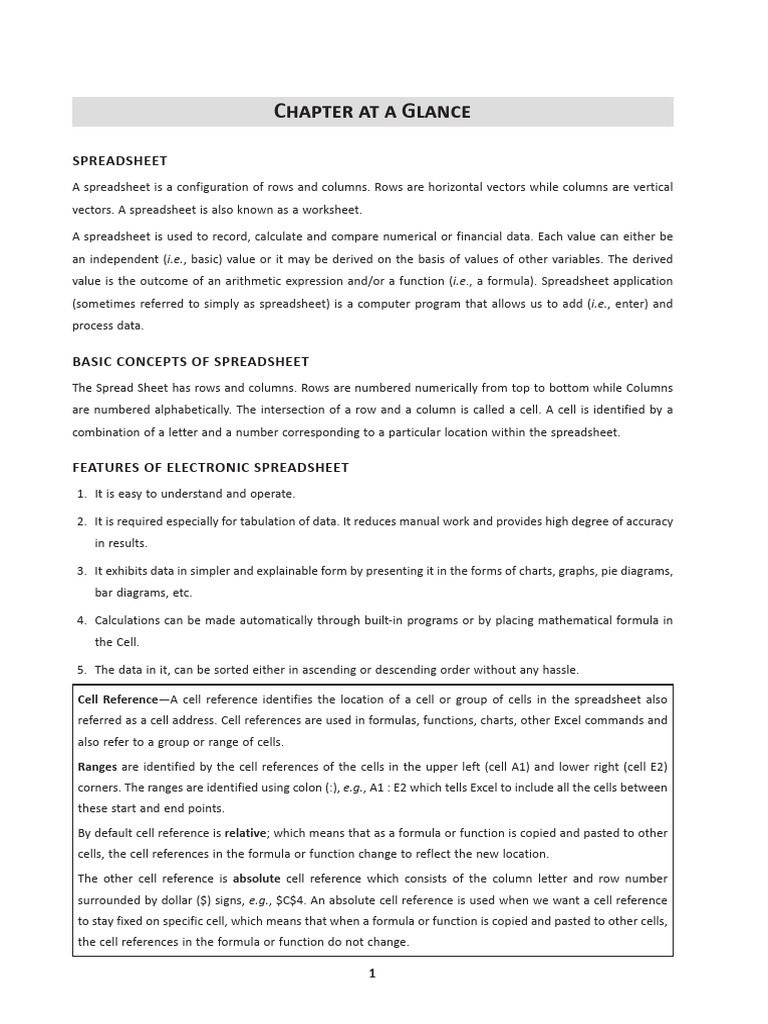 Chapter at A Glance-17 | PDF