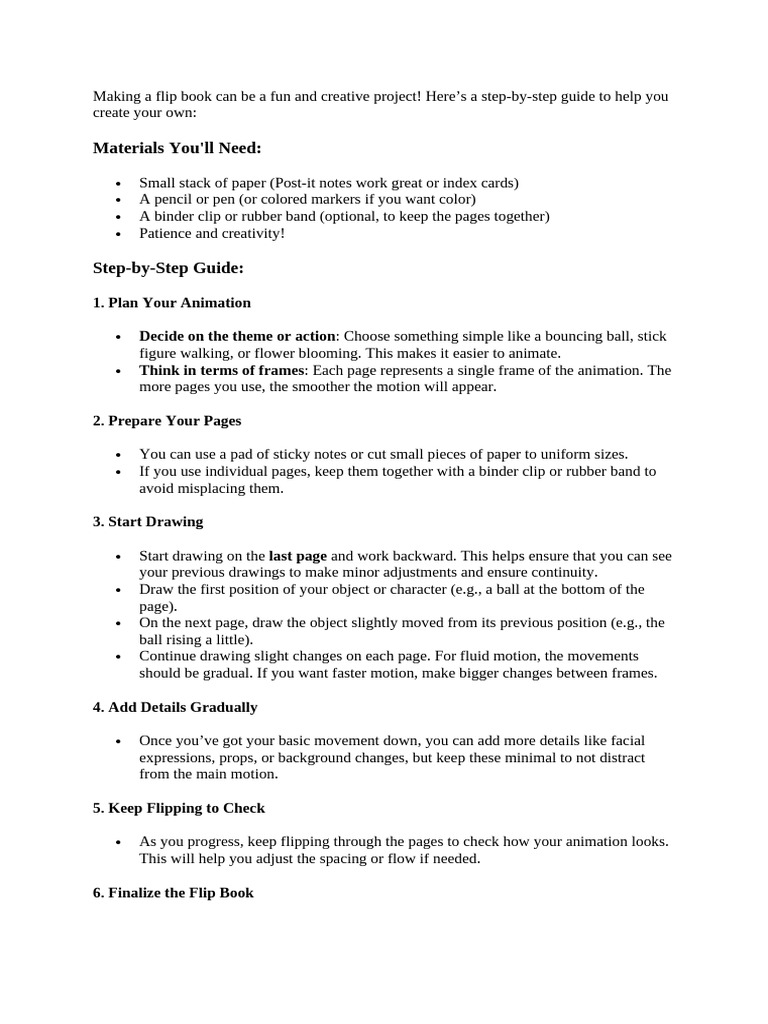 Making a flipbook | PDF