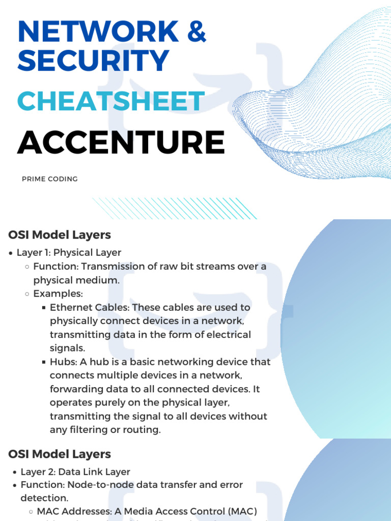 Accenture Network Sec Cheatsheet | PDF