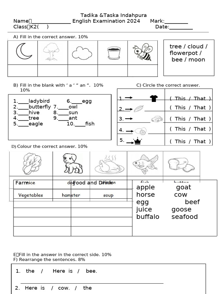 English Exam 2024 | PDF