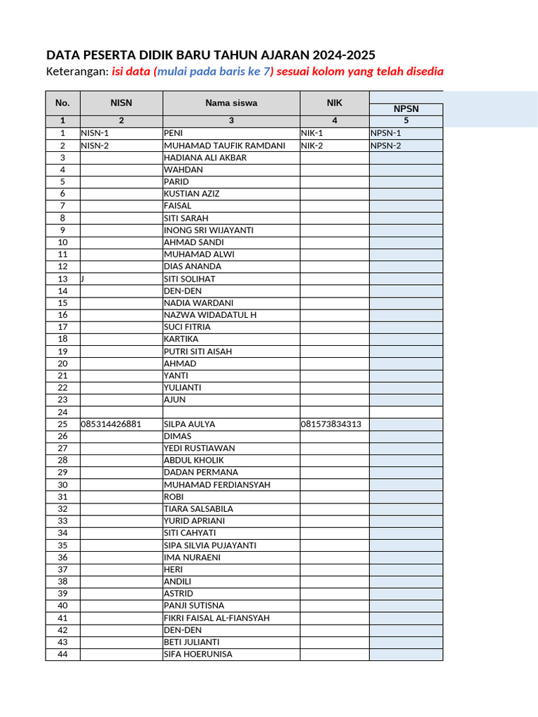 FORM PPDB 2024 SMK MAARIF CIDAUN | PDF