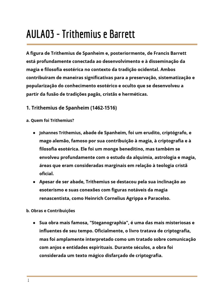 AULA06 - Trithemius e Barrett | PDF